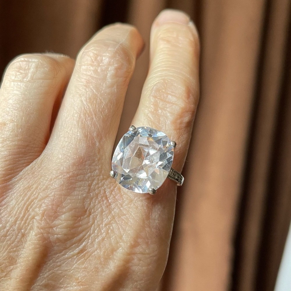 Huge Cushion Cut Cz - .925 Ring - Gem